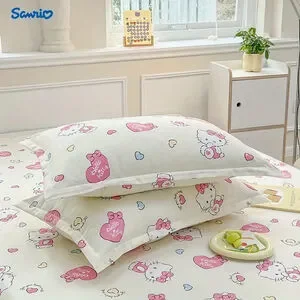 Hello Kitty | Bedding | Hk226 Hello Kitty Pillowcase Cream Pink 2 Pack ...